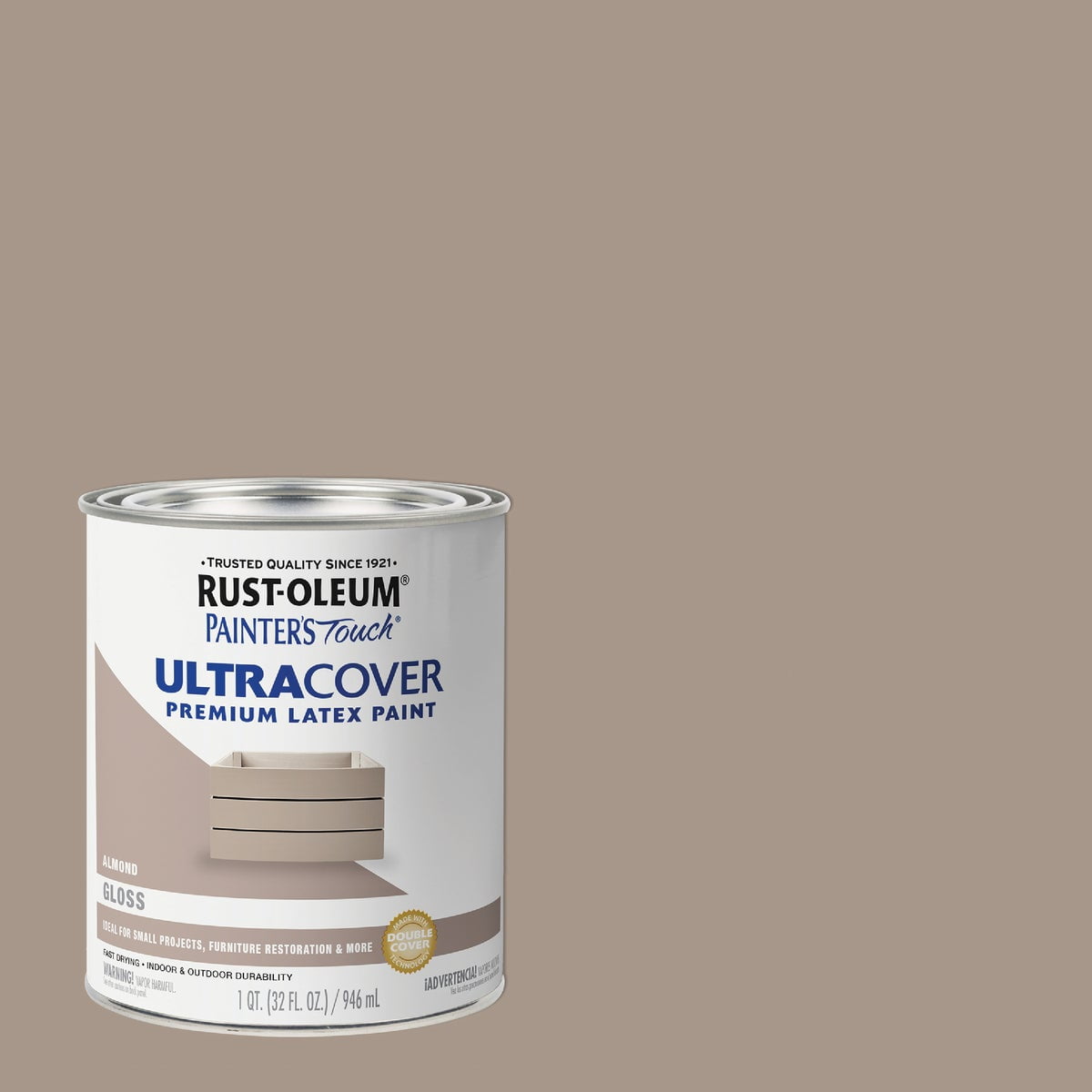 Rust-Oleum Multi-Purpose Almond Paint, Quart, Wood, Metal, Plaster ...