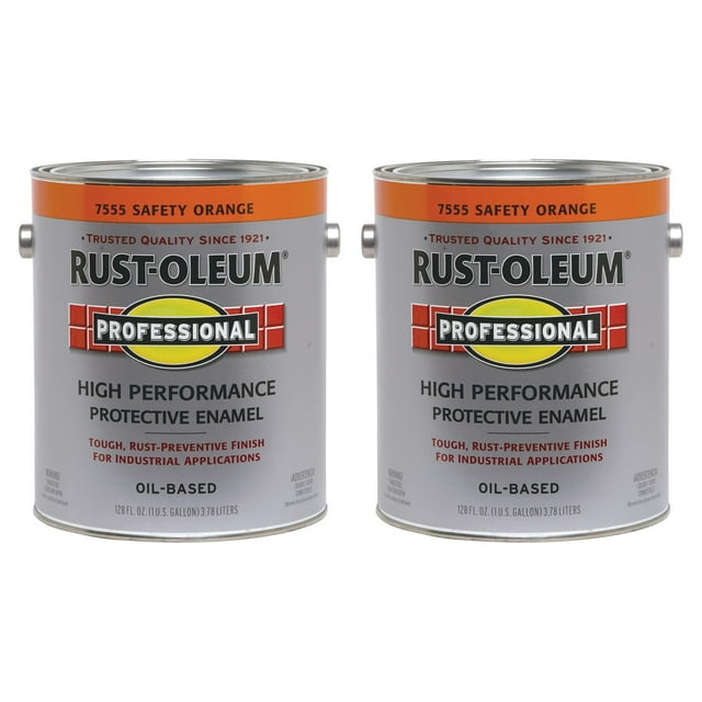 Rust-Oleum 2-Pack of 1 gal 7555402 Professional Safety Orange High ...
