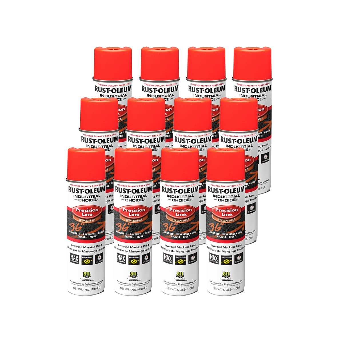Rust-Oleum 203028-12PK Industrial Choice Inverted Solvent-Based Marking ...