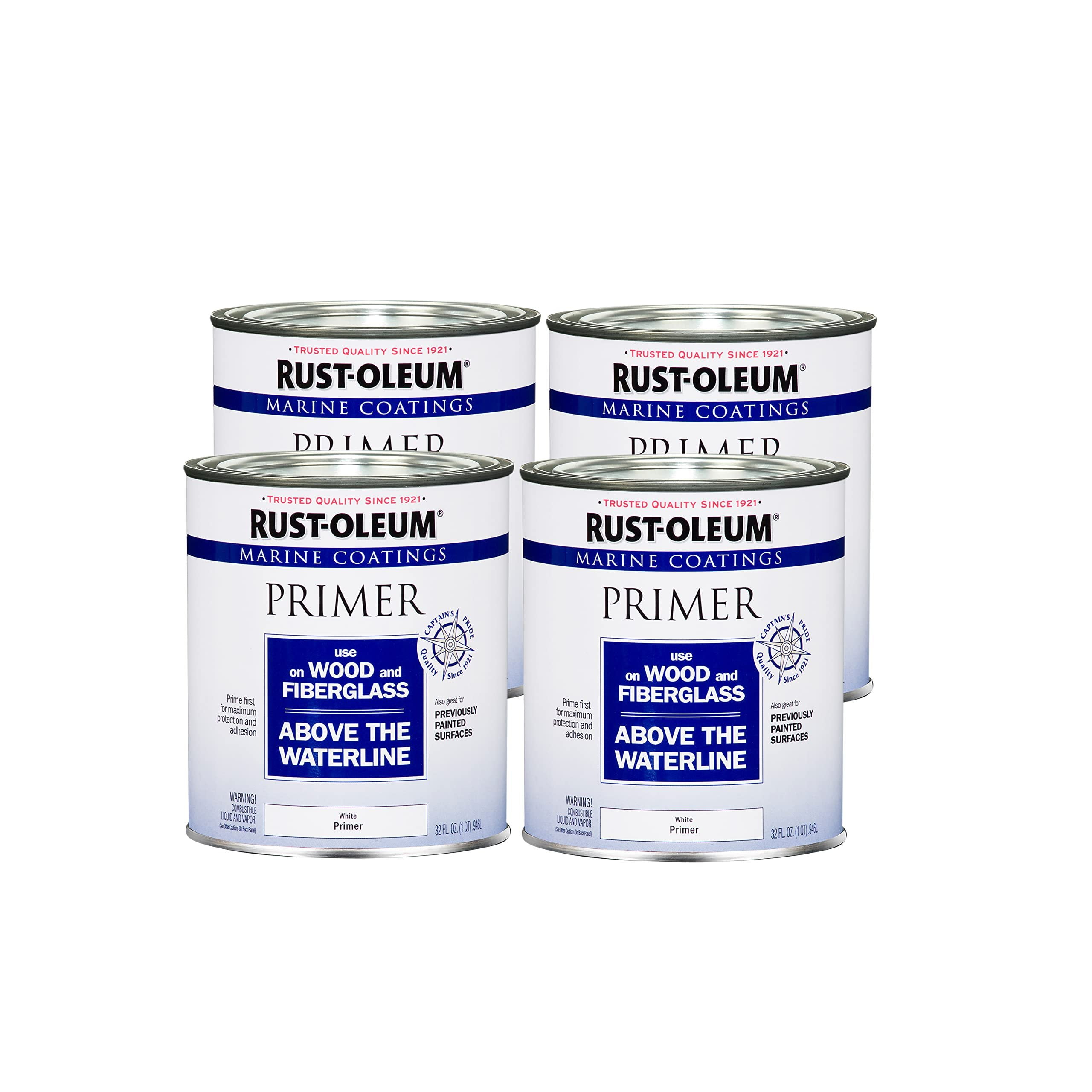 Rust-Oleum 207014-4PK Marine Wood & Fiberglass Primer, White - Walmart.com