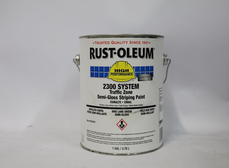 Rust-Oleum Traffic Zone Striping Paint, Bike Lane Green, 1 Gallon ...