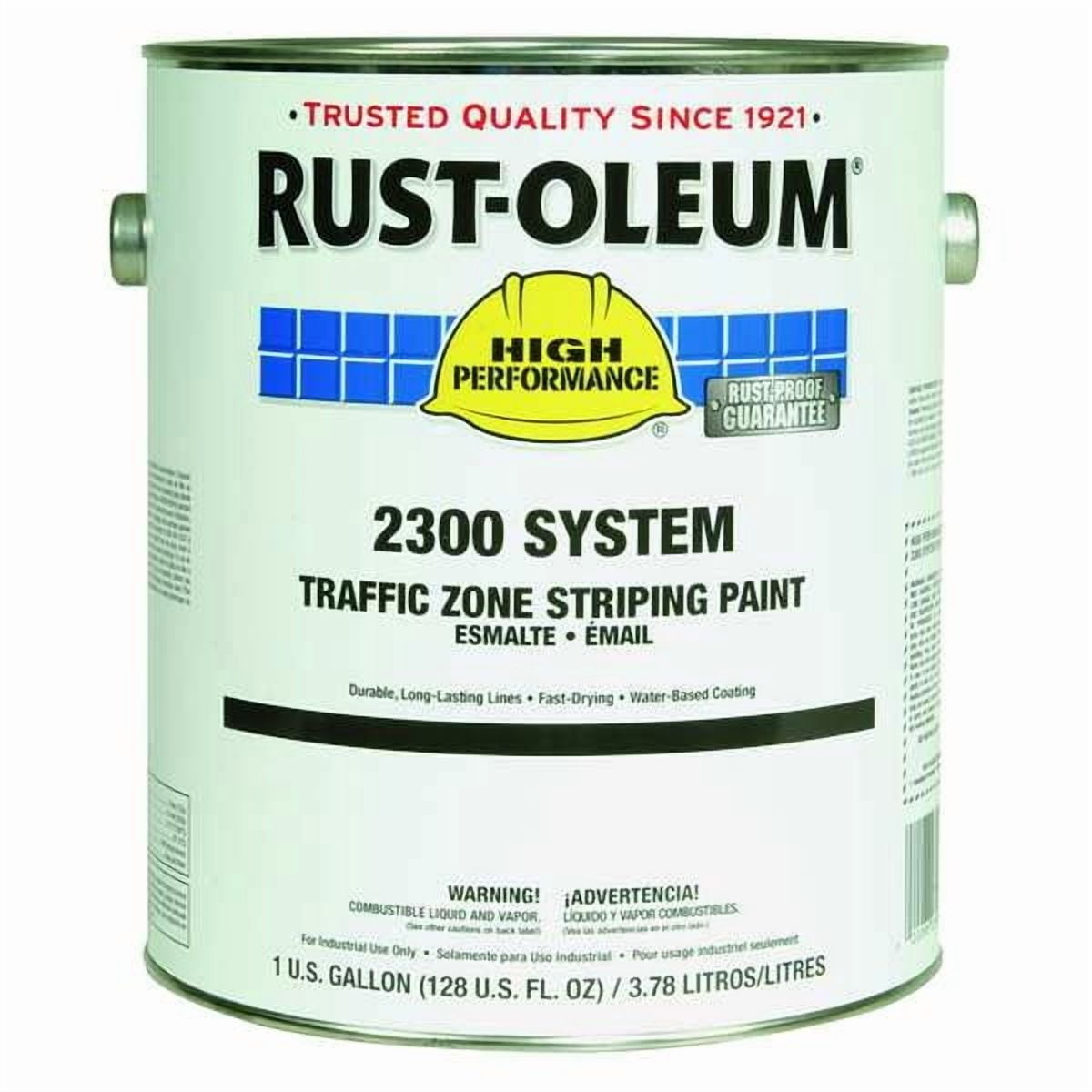 Traffic Zone Striping Paint, 1 gal., Traffic White, Water -Based ...