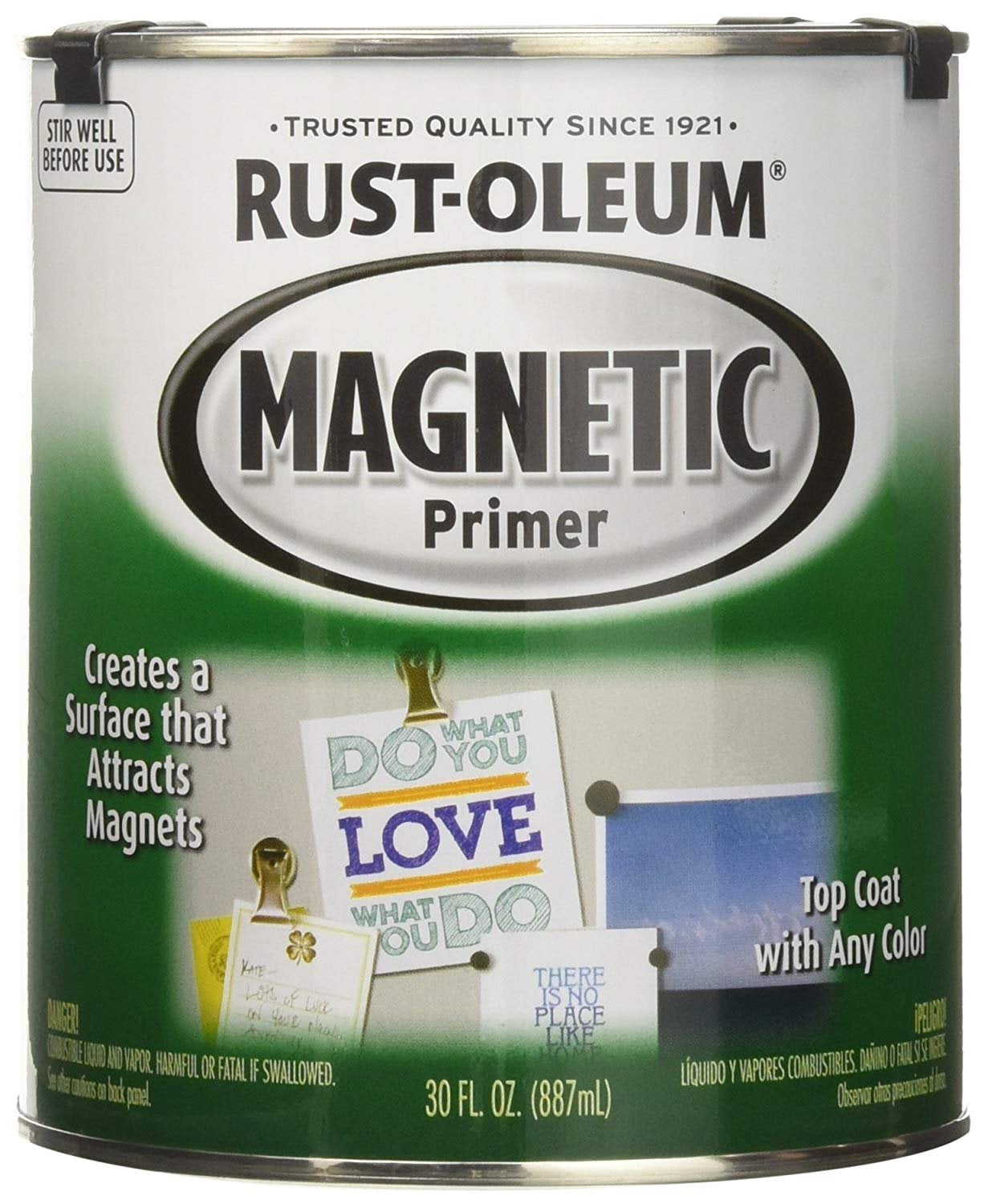 Rust-Oleum Magnetic Primer - Latex Interior Paint Primer - 30 oz, Gray ...