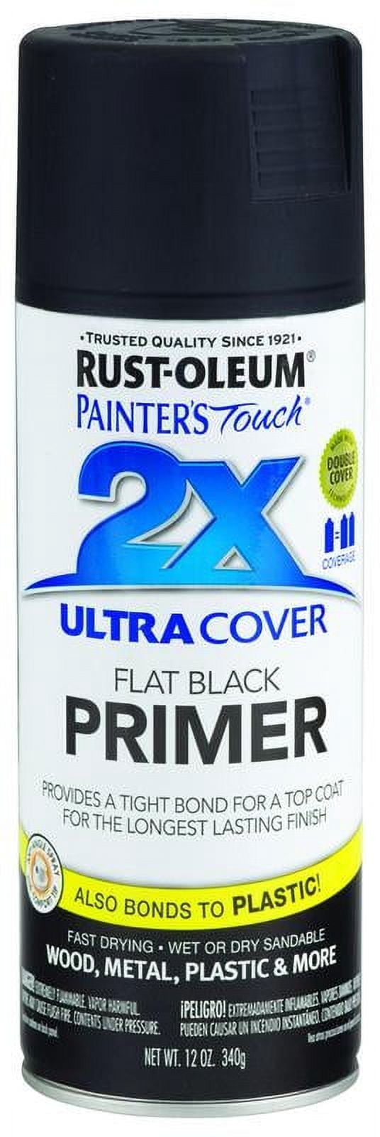 Rust-Oleum 249846 Painter's Touch 2X Ultra Cover Black Flat 12 oz Spray ...