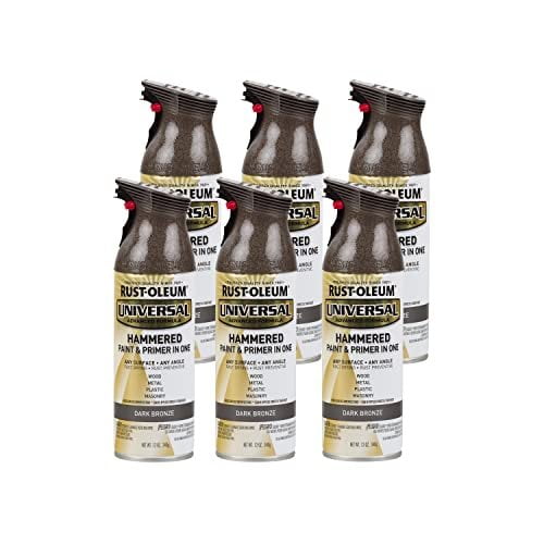 Rust-Oleum 258199-6PK Universal All Surface Hammered Spray Paint, 12 oz ...