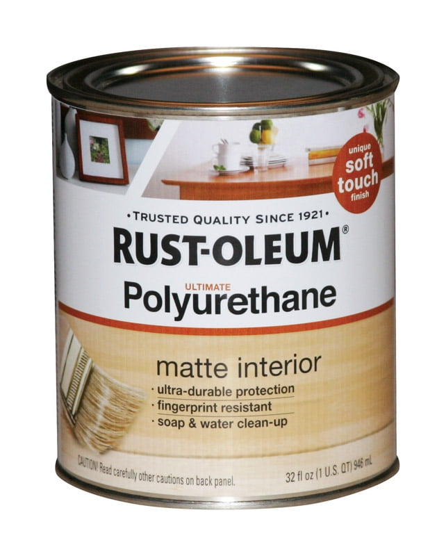 Rust-Oleum Ultimate Wood Satin Finish Soft Touch Polyurethane, Clear, 1 ...