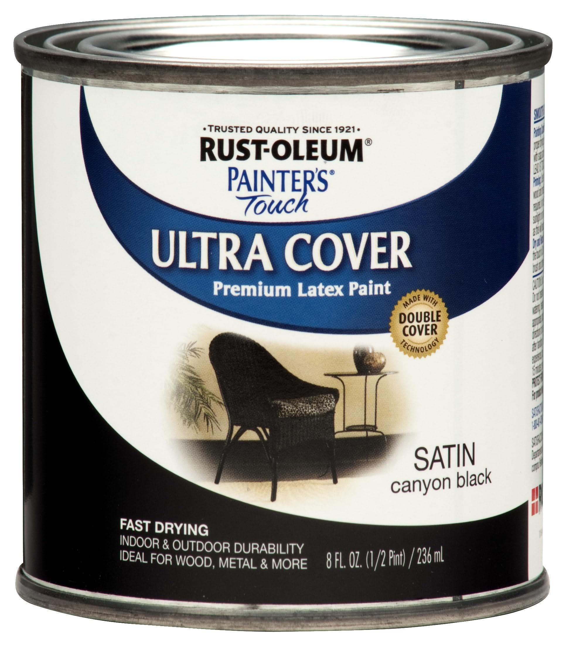 Rust-Oleum 267249-Painter's Touch Latex Paint, 1 Half Pint, Satin ...