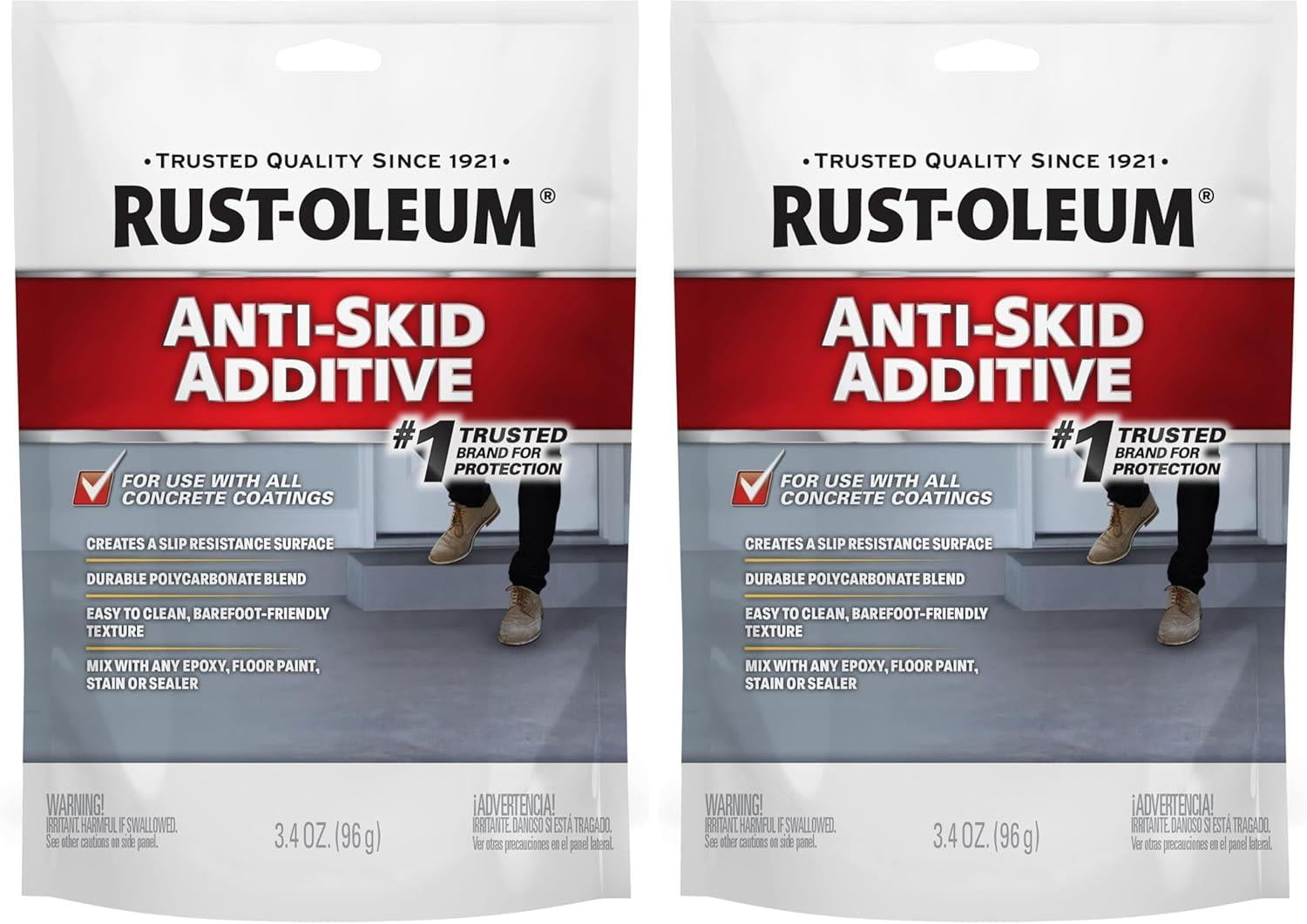 Rust-Oleum 279847 EPOXY Shield Anti Skid Paint, 3.4 Ounce, 2 Pack ...
