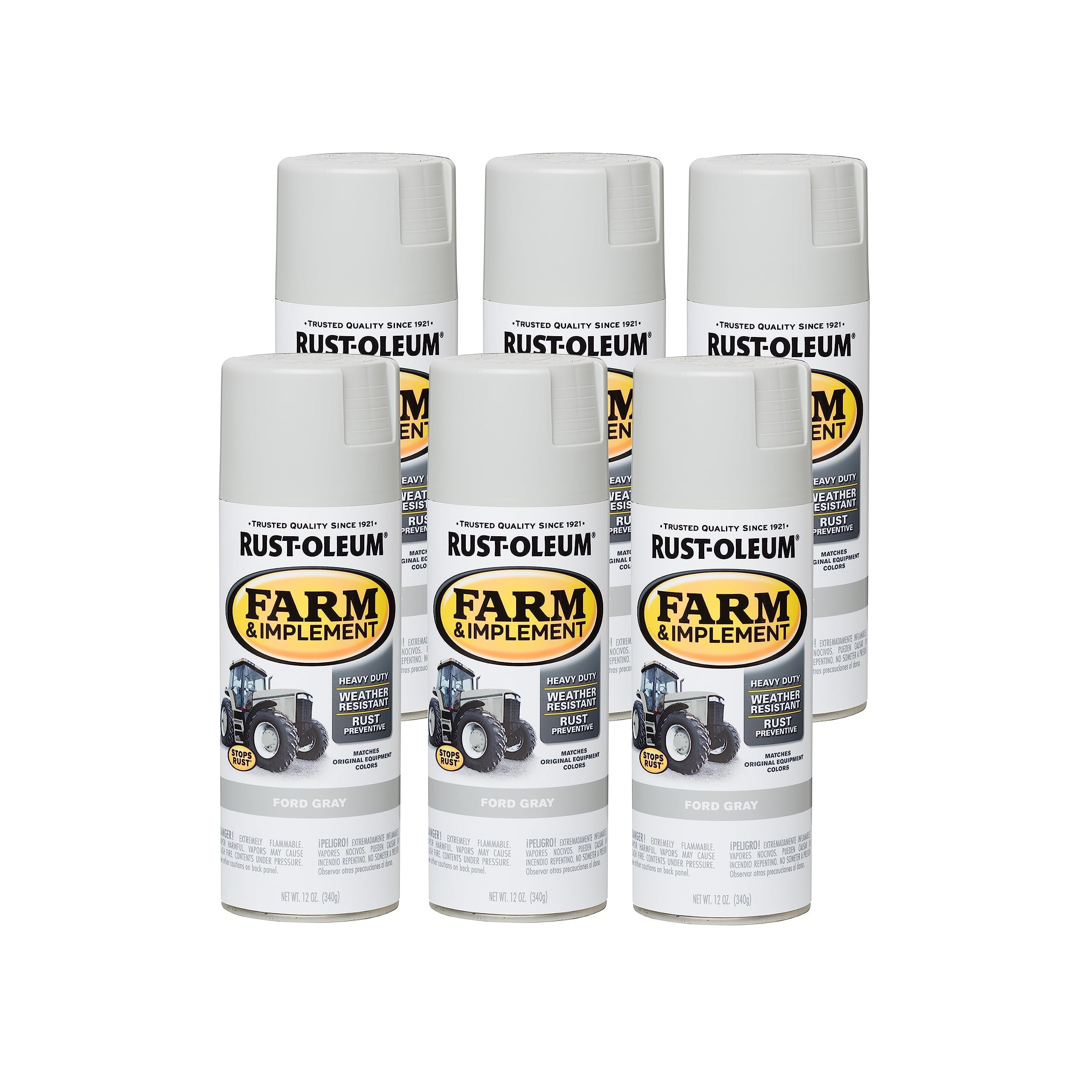Rust-Oleum Farm & Implement Spray Paint - Durable, Gloss Finish - 6 ...