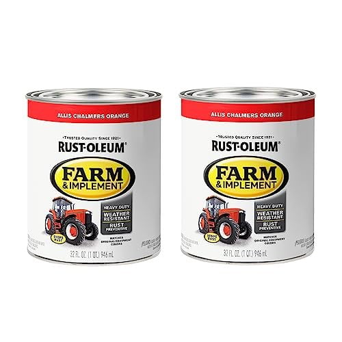 Rust-Oleum 280156-2PK Farm & Implement Enamel Paint, Quart, Allis ...