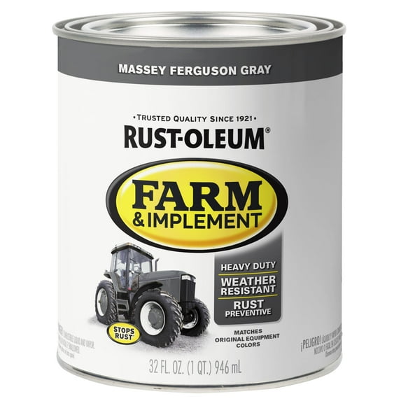 Rust-Oleum 280157 Farm & Implement Enamel Paint, Quart, Massey Ferguson ...