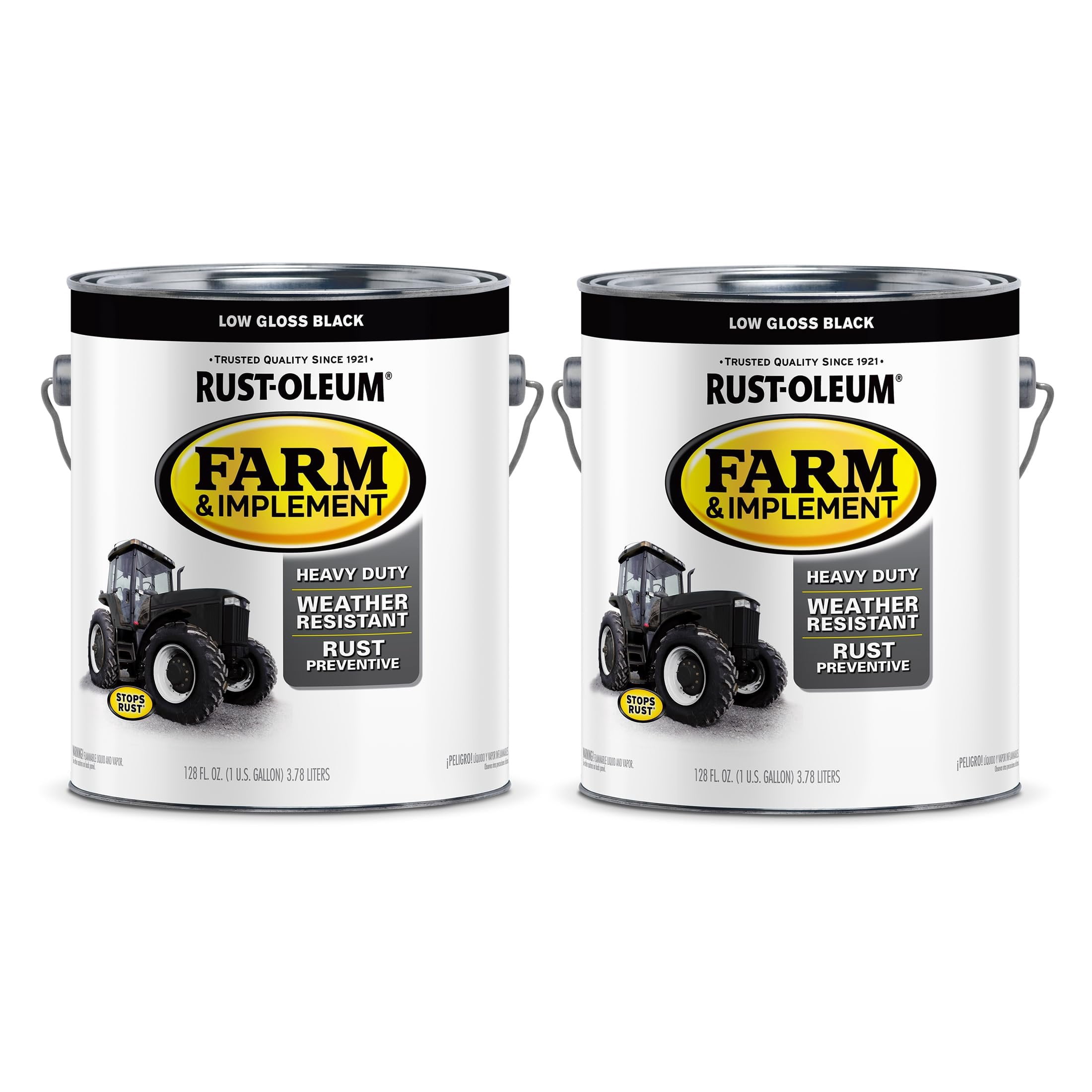Rust-Oleum 280168-2PK Farm & Implement Enamel Paint, Gallon, Low Gloss ...