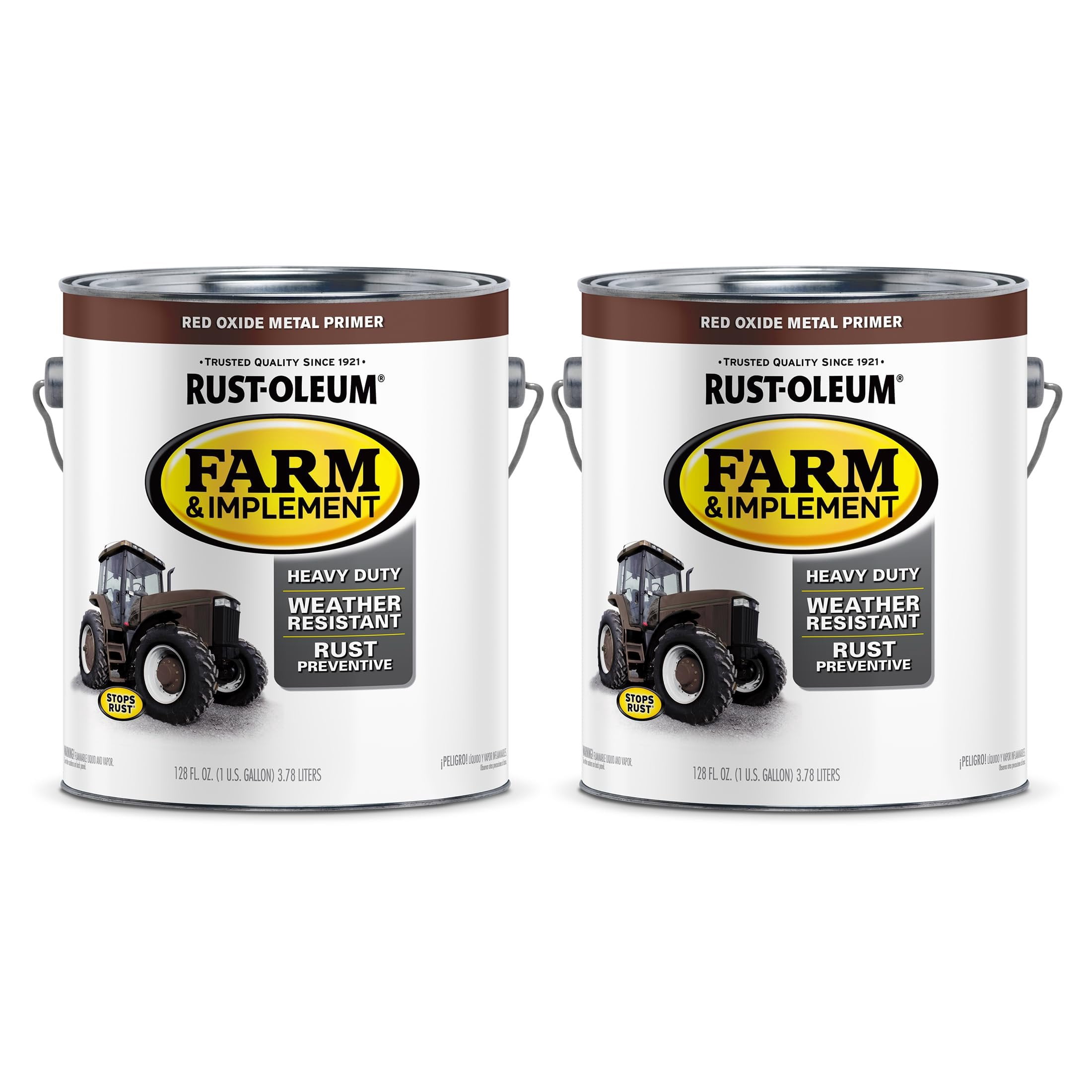 Rust-Oleum 280171-2PK Farm & Implement Enamel Primer, Gallon, Red Oxide ...