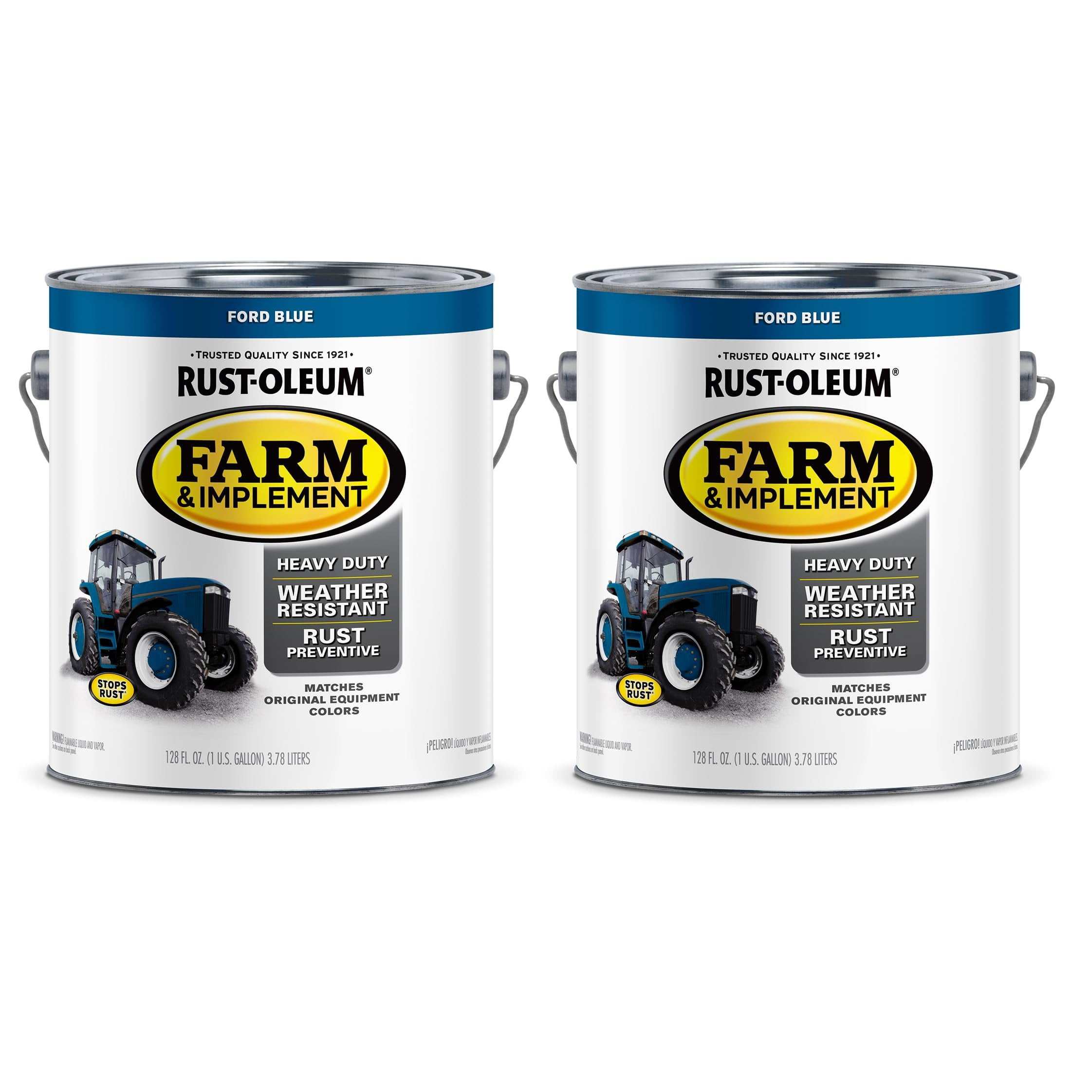 Rust-Oleum 280172-2PK Farm & Implement Enamel Paint, Gallon, Ford Blue ...