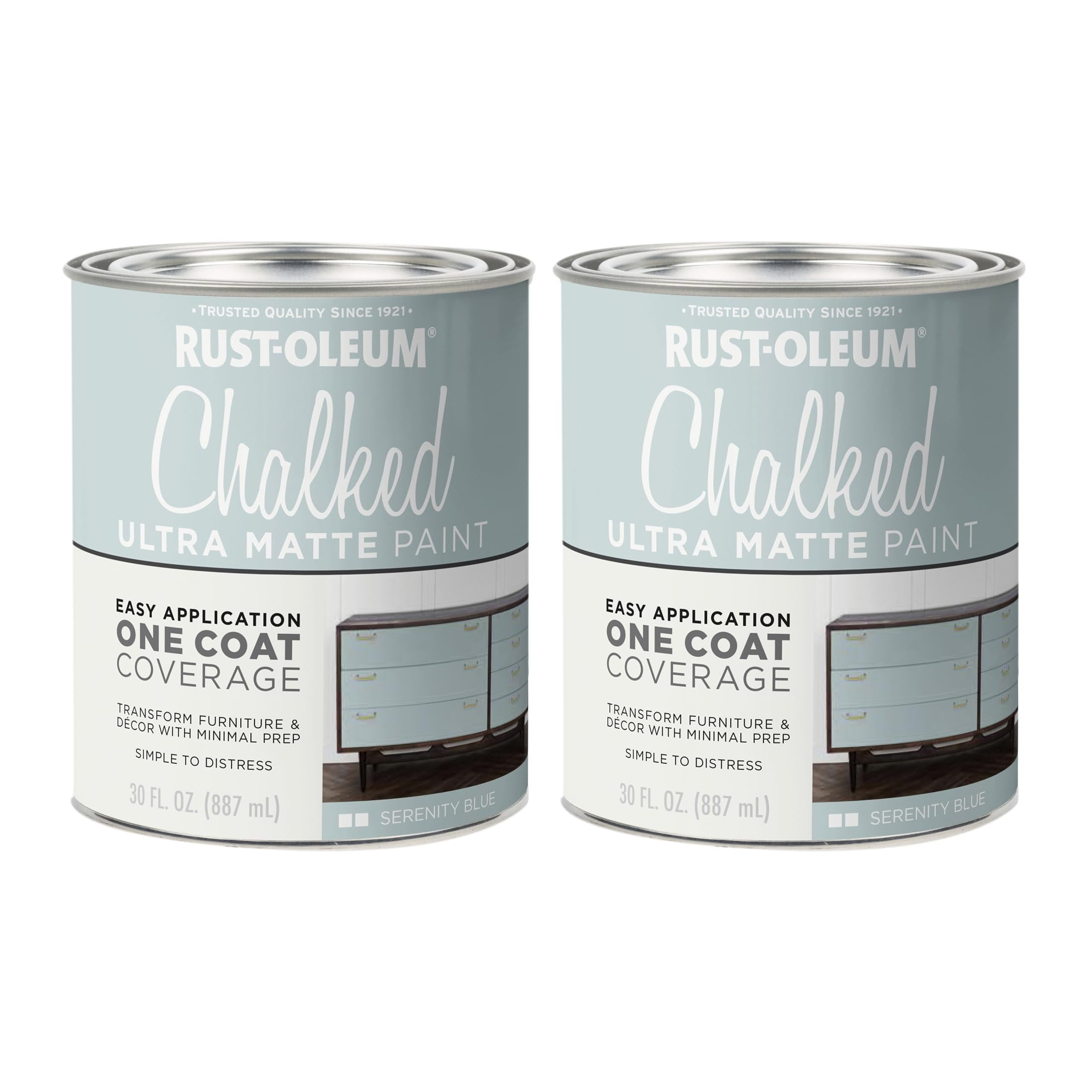 Rust-Oleum 285139-2PK Ultra Matte Interior Chalked Paint, , Serenity ...
