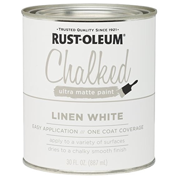 Rust-Oleum 285140 Ultra Matte Chalked Paint, Linen White, Furniture ...