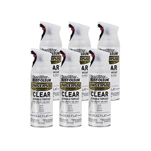 Rust-Oleum 302151-6PK Universal All Surface Clear Topcoat Spray, 11 oz ...
