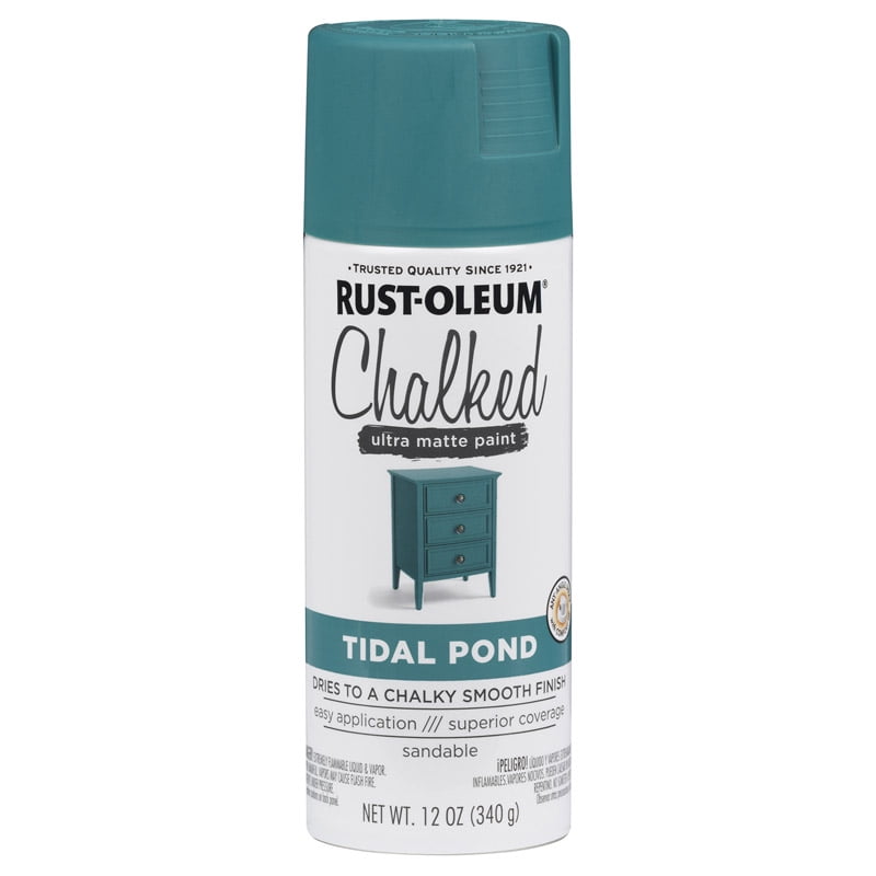 Rust-Oleum Chalked Ultra Matte Tidal Pond Spray Paint, Furniture Finish ...