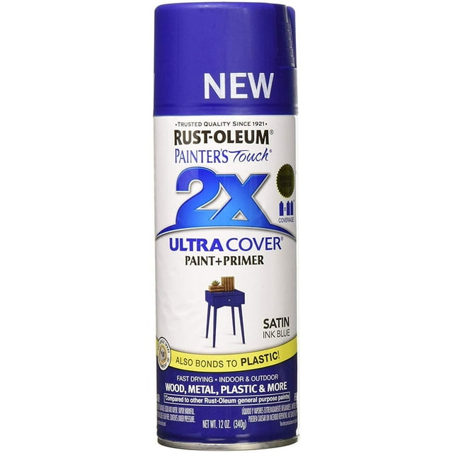 Rust-Oleum 314754 Painter's Touch 2X Ultra Cover, 12 oz, Ink Blue ...