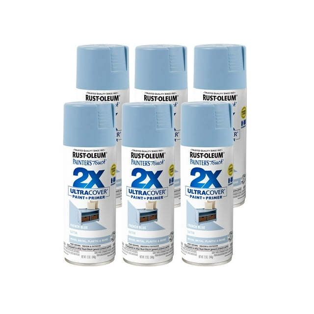 Rust-Oleum 334088-6PK Painter's Touch 2X Ultra Cover Spray Paint, 12 oz ...