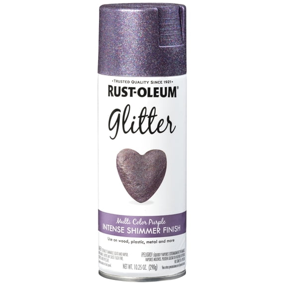 Rust-Oleum 342607 Specialty Glitter Spray Paint, 10.25 oz, Purple Multi ...