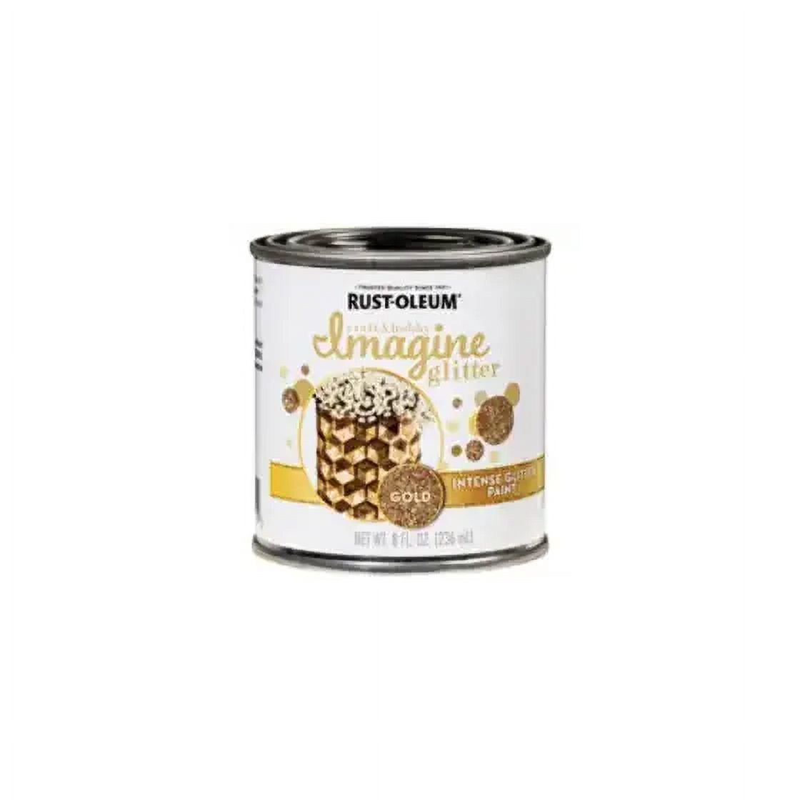 Rust-Oleum 345698 Imagine Craft & Hobby Intense Paint, Glitter Gold, 8 ...