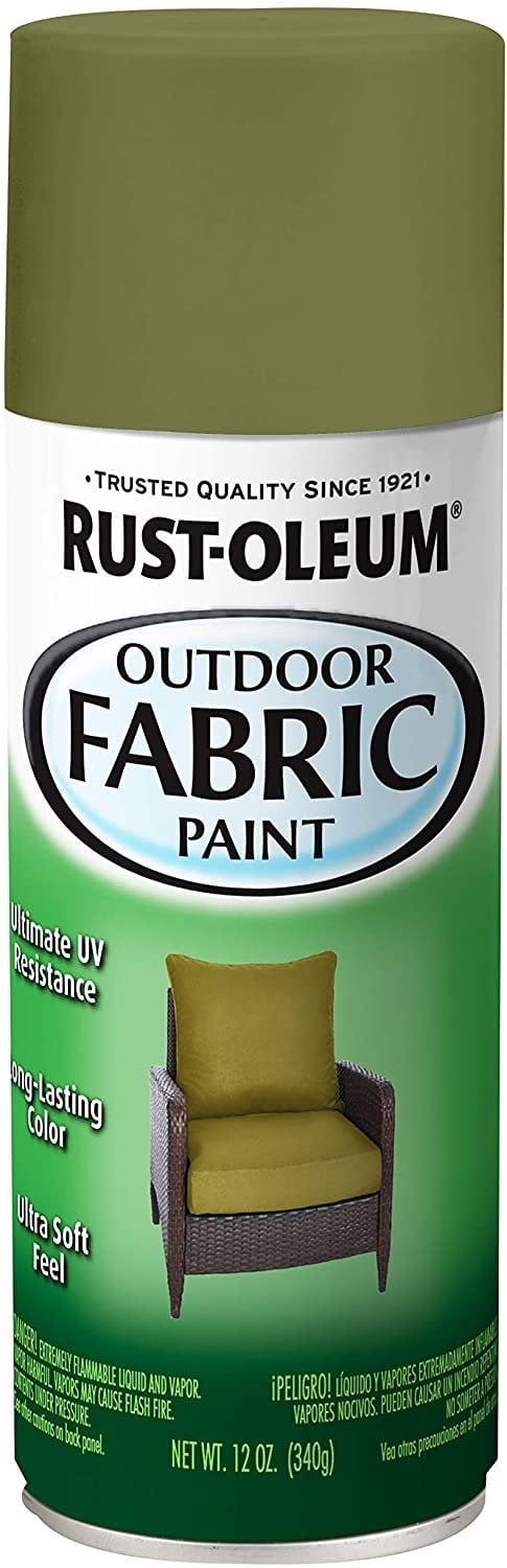 Rust-Oleum Outdoor Upholstery Spray Paint, 12 oz, Olive Green for Soft ...