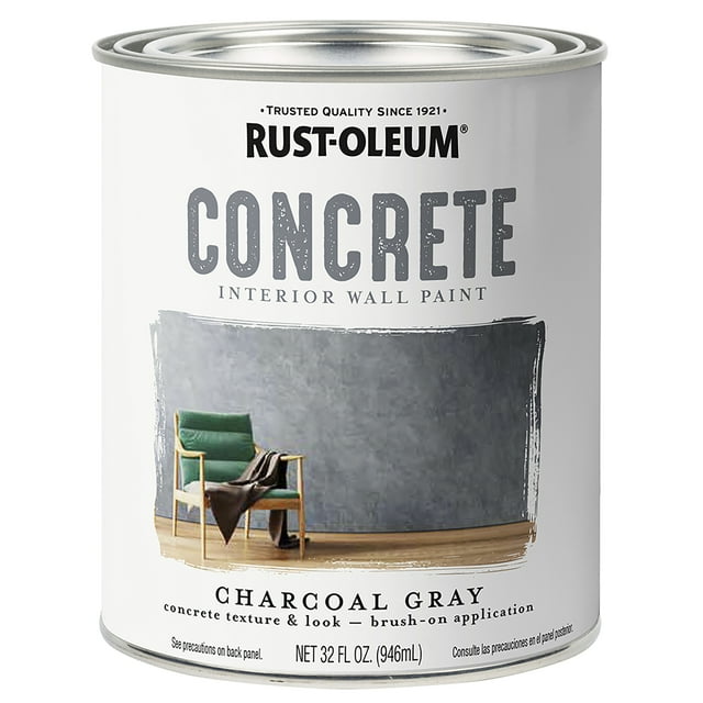 Rust-Oleum 379906 Specialty Concrete Wall Charcoal Gray quart - Walmart.com