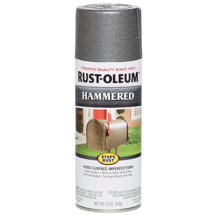Rust-Oleum 6-Pack of 12 oz Brands 7214830 Gray Stops Rust Hammered ...