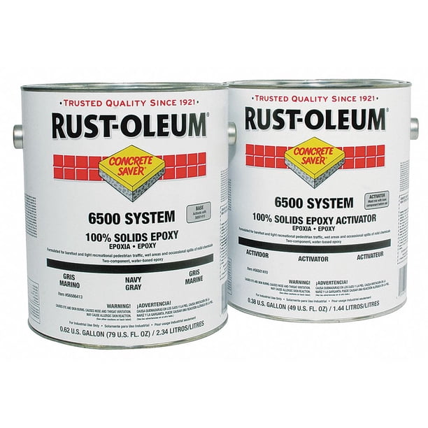 Rust-Oleum 6500 System 100 VOC 100 Solids Epoxy Floor Coating Silver ...