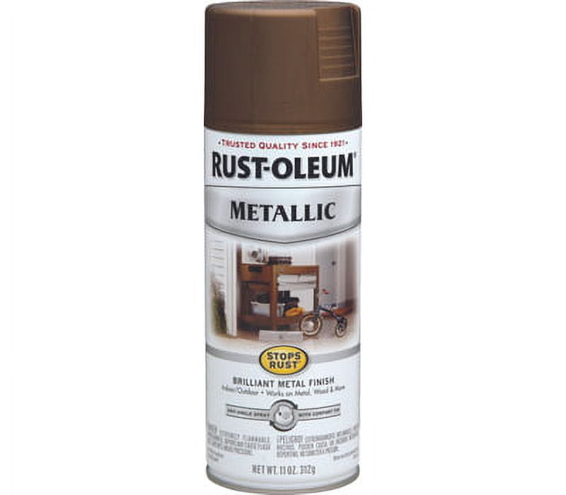 Rust-Oleum 7274830 Stops Rust Antique Brass Metallic 11 Ounce Spray ...