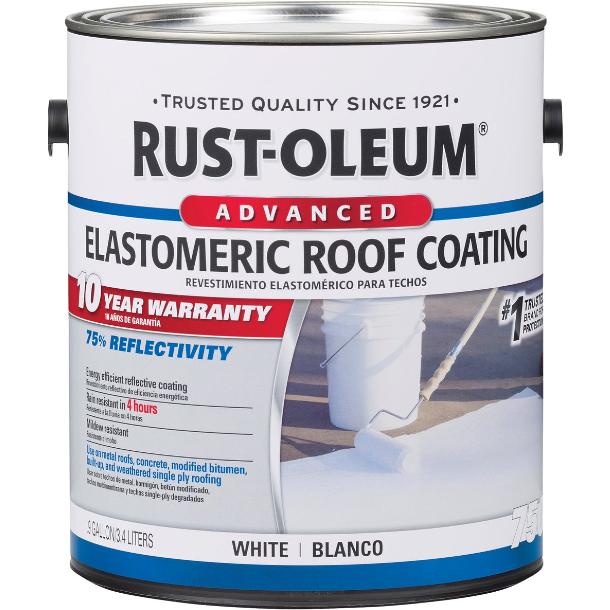 Rust-Oleum 750 1 Gal. 10-Year Elastomeric Roof Coating 301903 - Walmart.com
