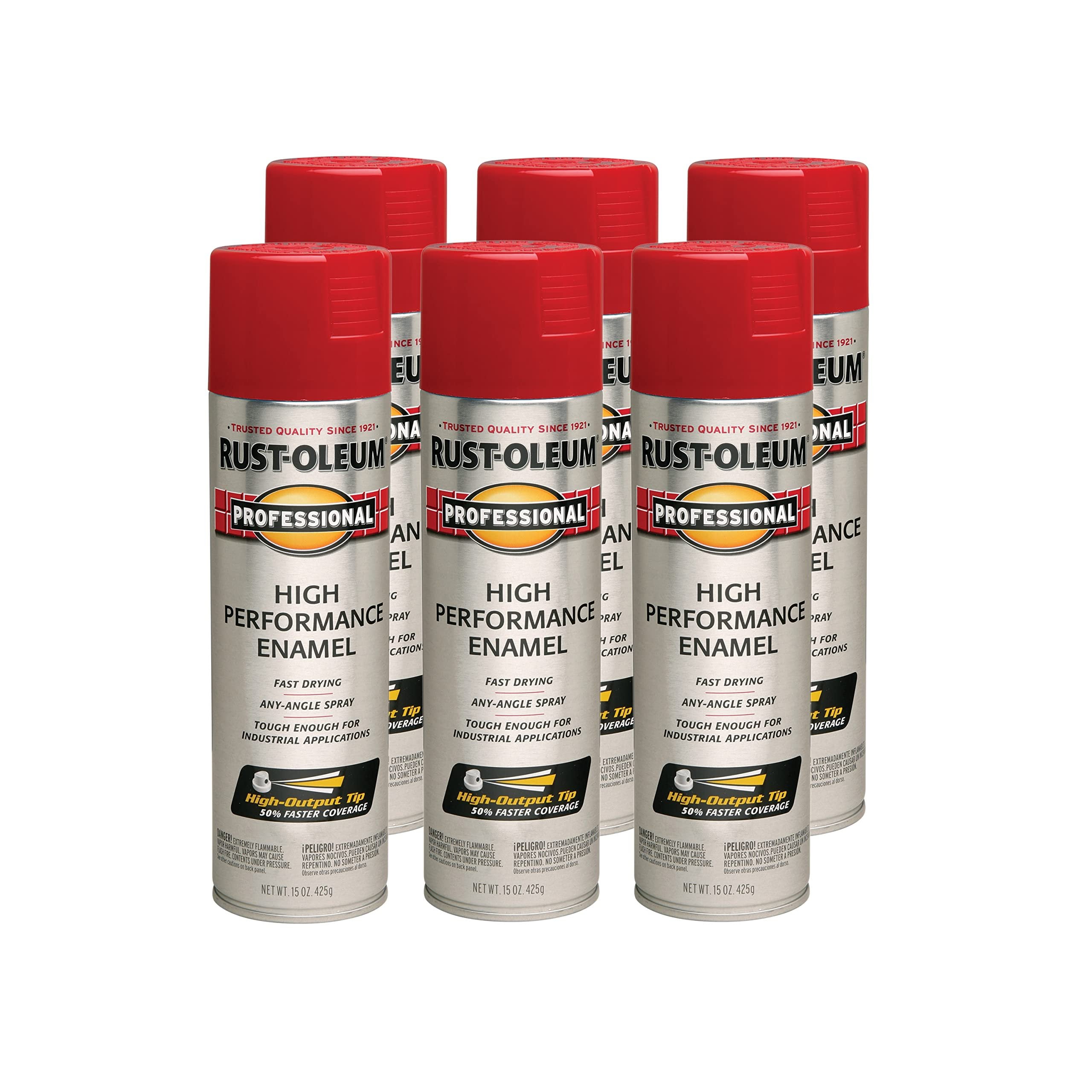 Rust-Oleum 7564838-6PK Professional High Performance Enamel Spray Paint ...