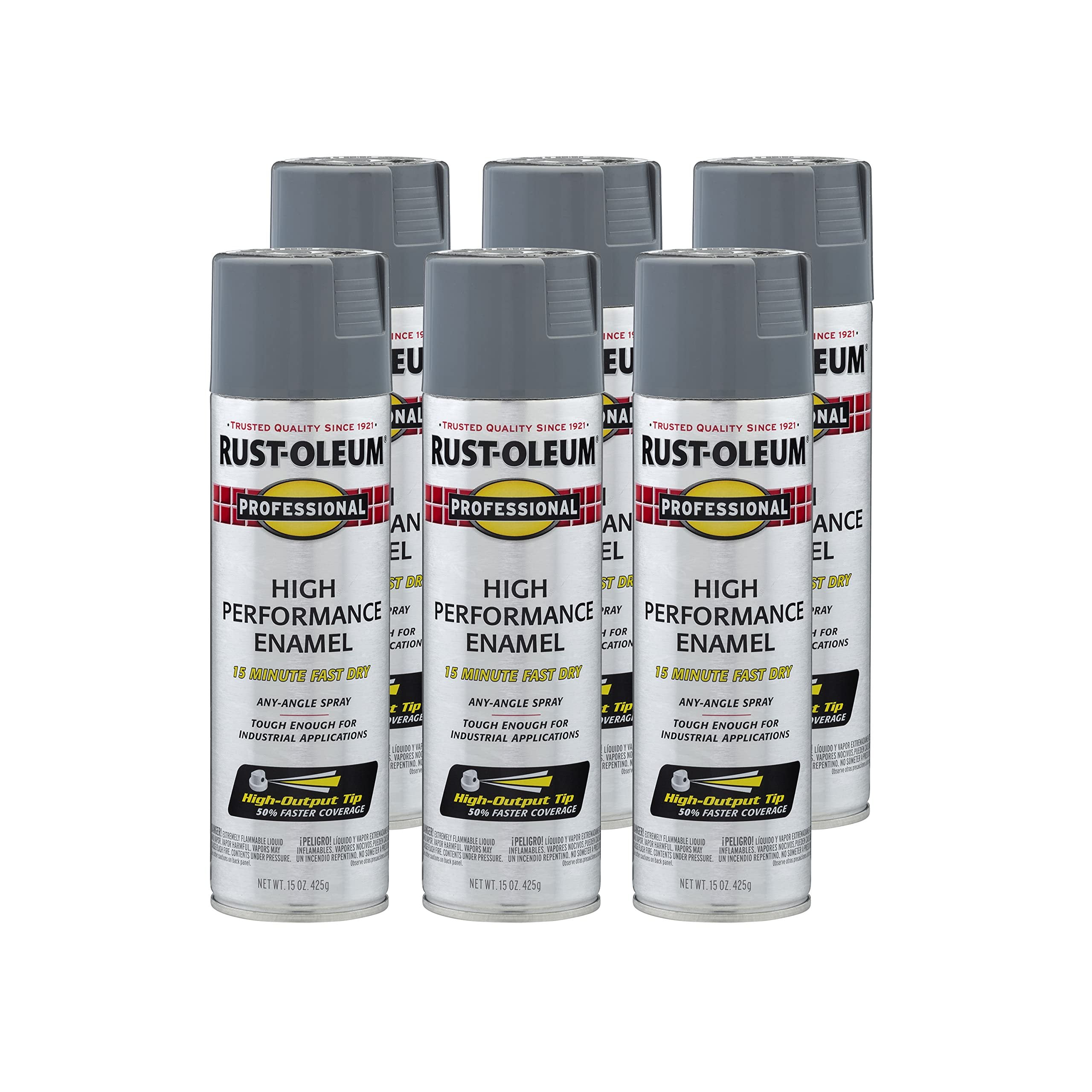 Rust-Oleum 7587838-6PK Professional High Performance Enamel Spray Paint ...