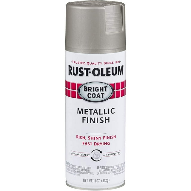 Rust-Oleum 7715830-2PK Stops Rust Bright Coat Metallic Spray Paint, 2 ...
