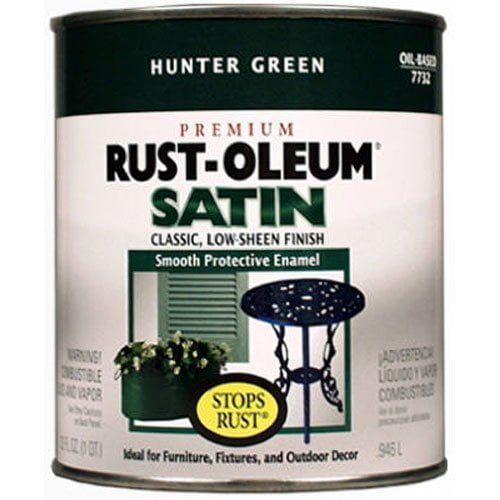 Rust-Oleum Stops Rust Protective Enamel Paint, Hunter Green Satin ...