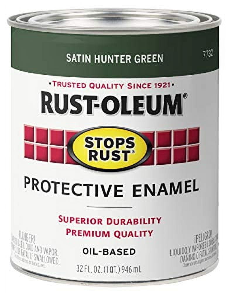 Rust-Oleum, Stops Rust Satin Enamel, 7732502, Hunter Green - Walmart.com