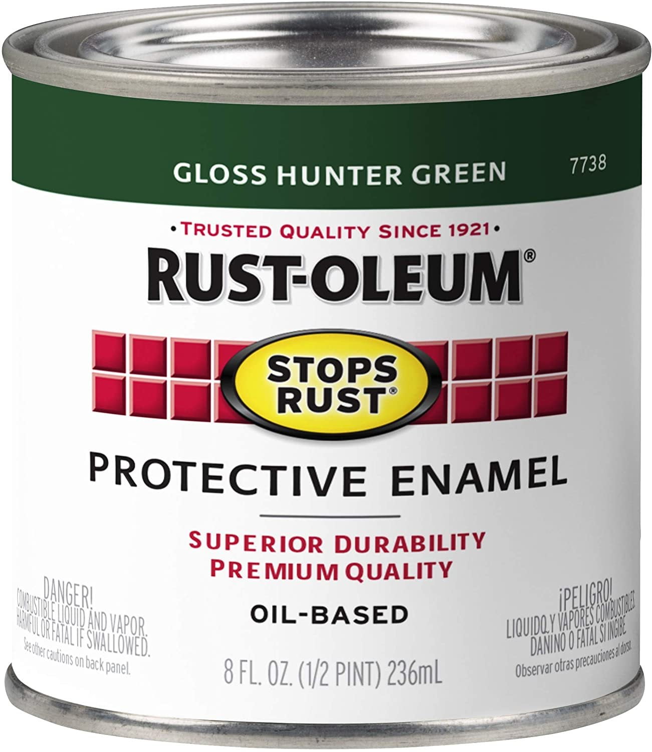 Rust-Oleum 7738730-6PK Stops Rust Brush On Paint, Half Pint 6 Pack ...