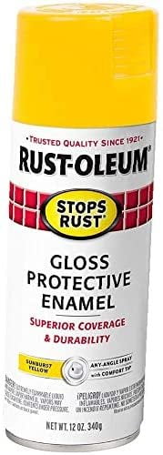Rust-Oleum Stops Rust Spray Paint - Gloss Sunburst Yellow - 12 Ounce ...