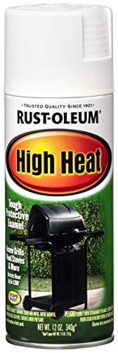 Rust-Oleum High Heat Enamel Satin Spray Paint, White, 12 Oz, 7751830 ...