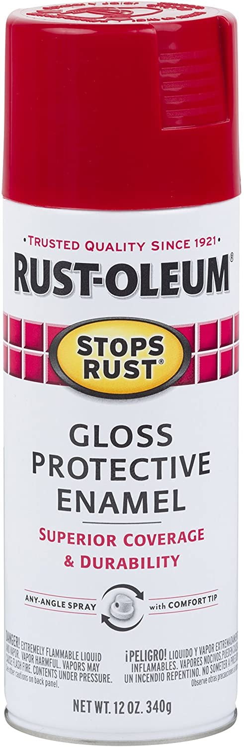 Rust-Oleum 7762830-2PK Stops Rust Spray Paint, 2 Pack, Gloss Red ...