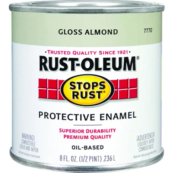 Rust-Oleum 7770730 Stops Rust Almond Gloss Rust Protective Enamel 1/2 ...