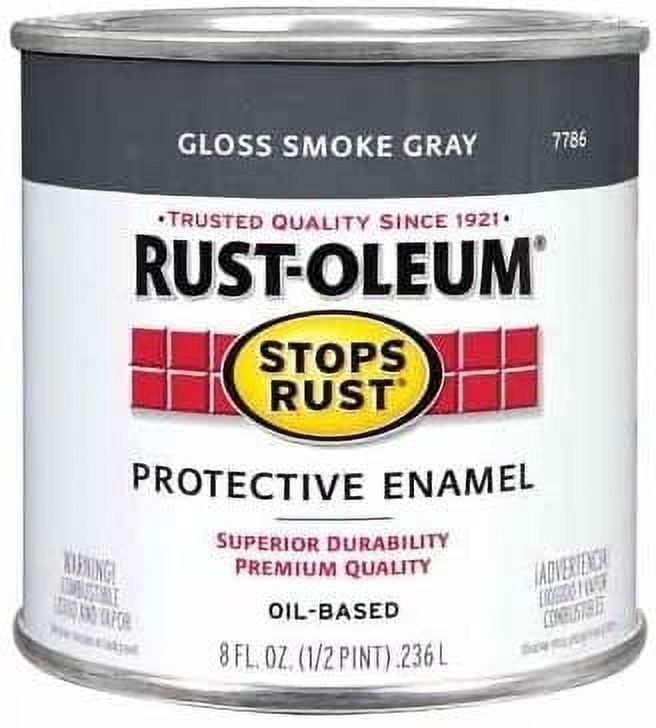 Rust-Oleum 7786730 Protective Enamel Gloss Smoke Gray Household Paint ...