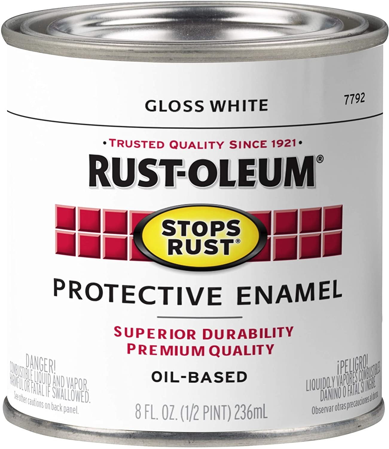Rust-Oleum 7792730-6PK Stops Rust Brush On Paint, Half Pint 6 Pack ...