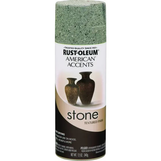Rust-Oleum 7992830 Gray Stone Textured American Accent Paint, 12 Ounce ...