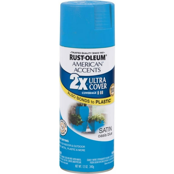 Rust-Oleum American Accents Ultra Cover 2X Satin Spray Paint & Primer ...