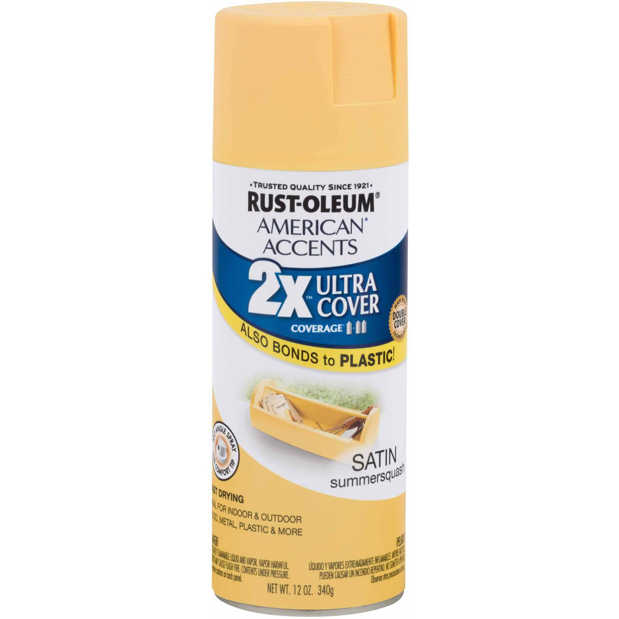Rust-Oleum American Accents Ultra Cover 2X Satin Summer Squash Spray ...