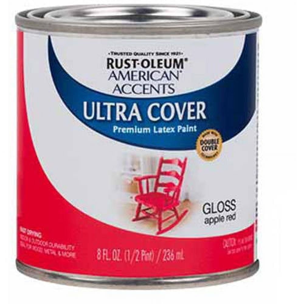 Rust-Oleum American Accents Ultra Cover Half-Pint, Gloss Apple Red ...