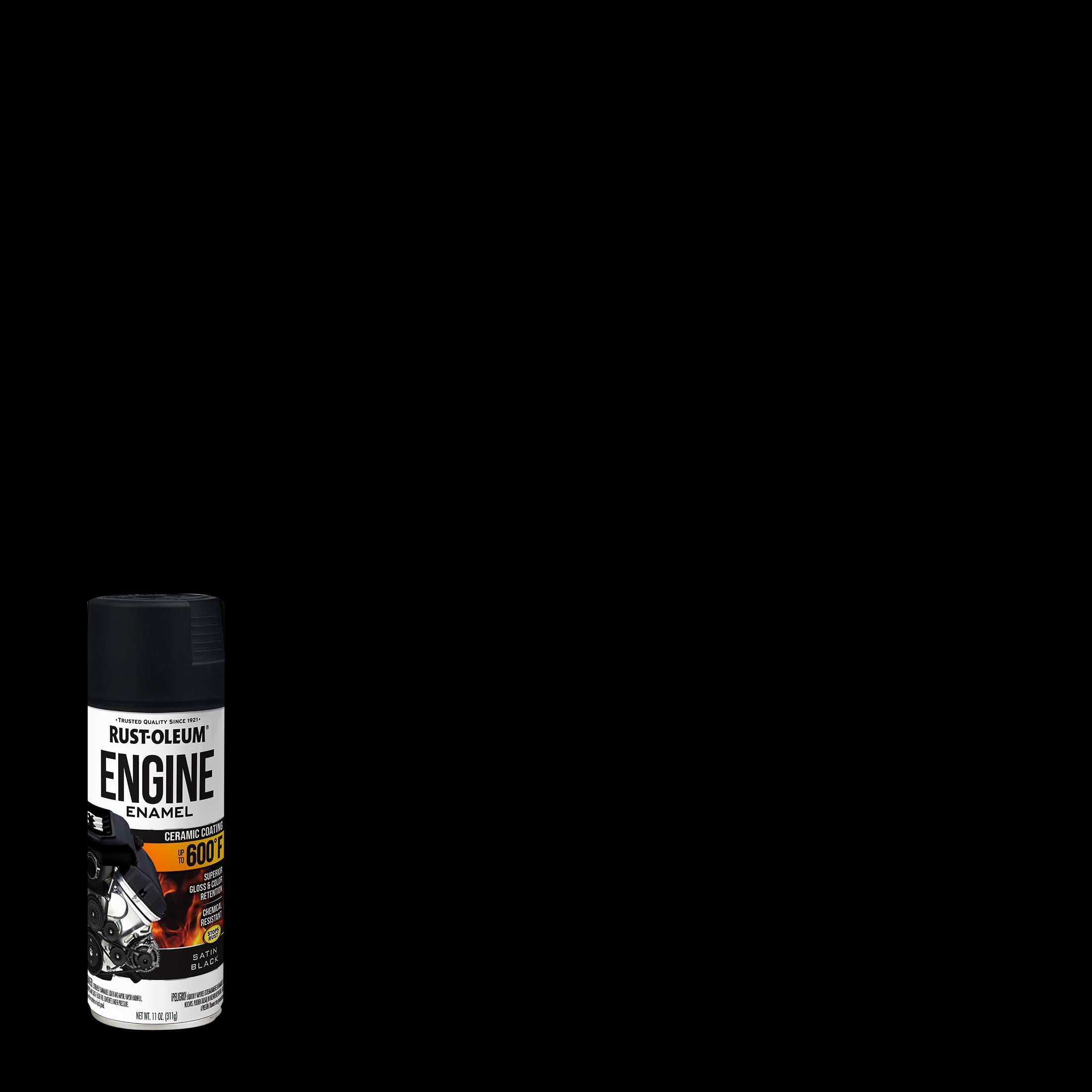 Rust-Oleum Automotive 600°F Engine Enamel Satin Black Spray Paint ...