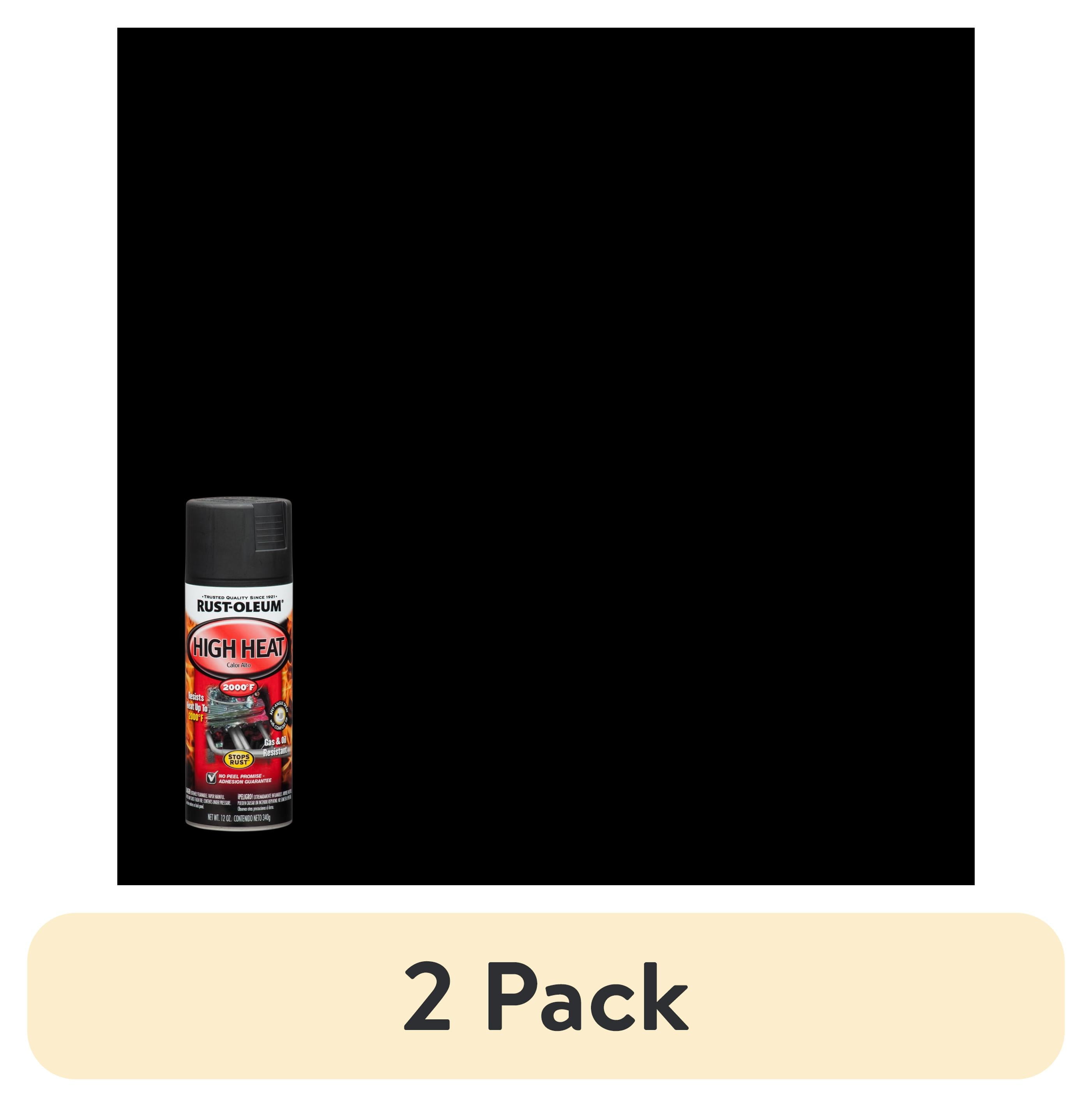 (2 pack) Rust-Oleum Automotive High Heat Protective Enamel Flat Spray ...
